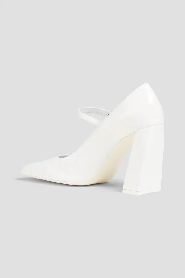 Amina Muaddi Charlotte Patent-leather Mary Jane Pumps