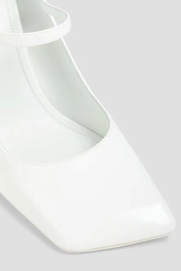Amina Muaddi Charlotte Patent-leather Mary Jane Pumps