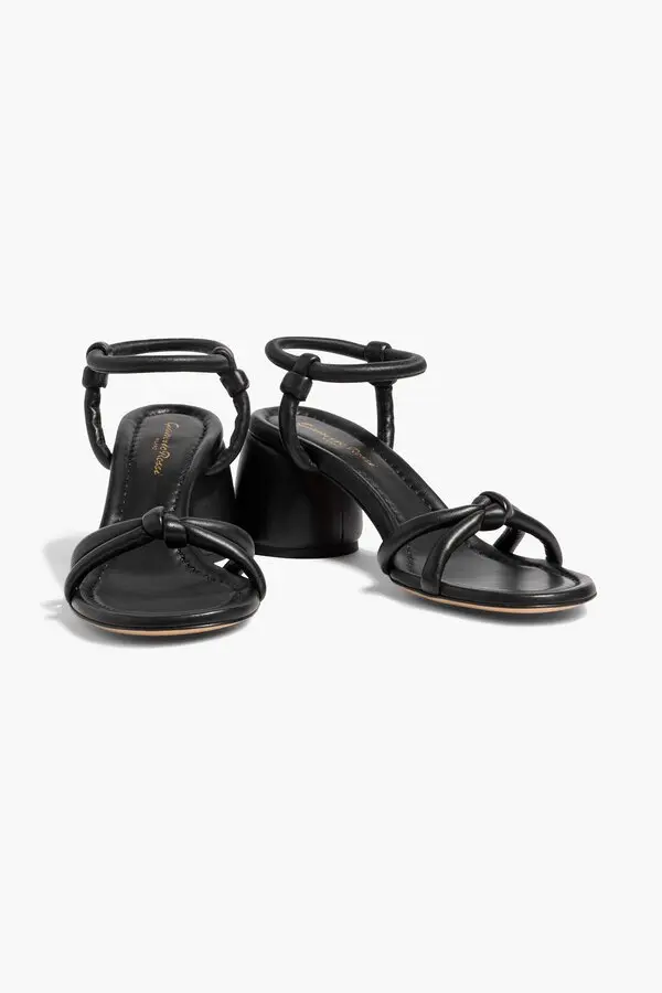 GIANVITO ROSSI Cassis 60 Leather Sandals - Black