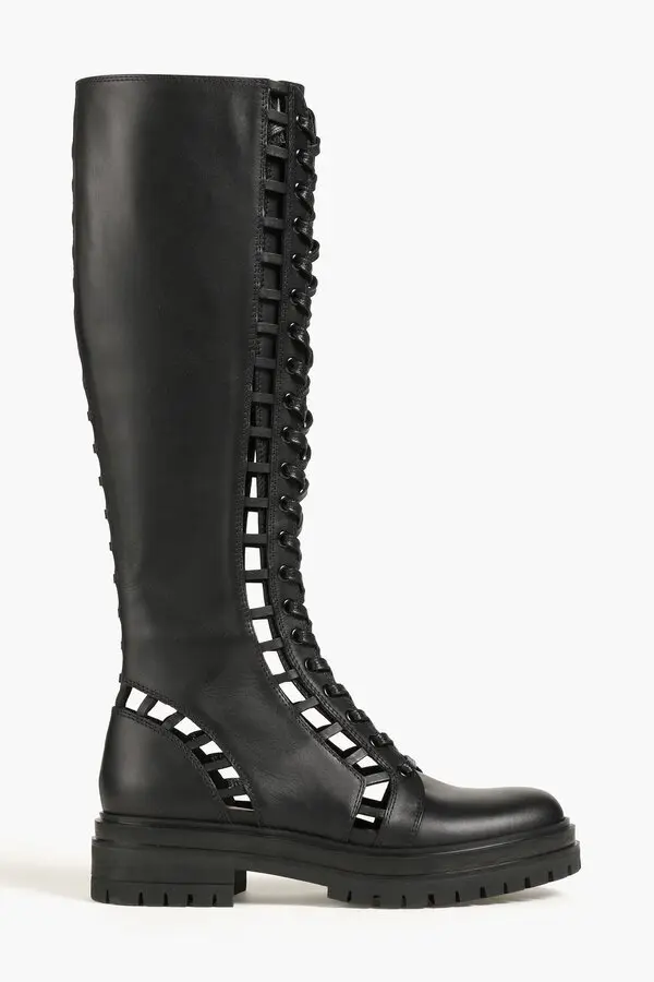 GIANVITO ROSSI Halsey Cutout Leather Boots