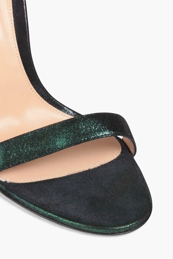 GIANVITO ROSSI Embellished Iridescent Leather Sandals
