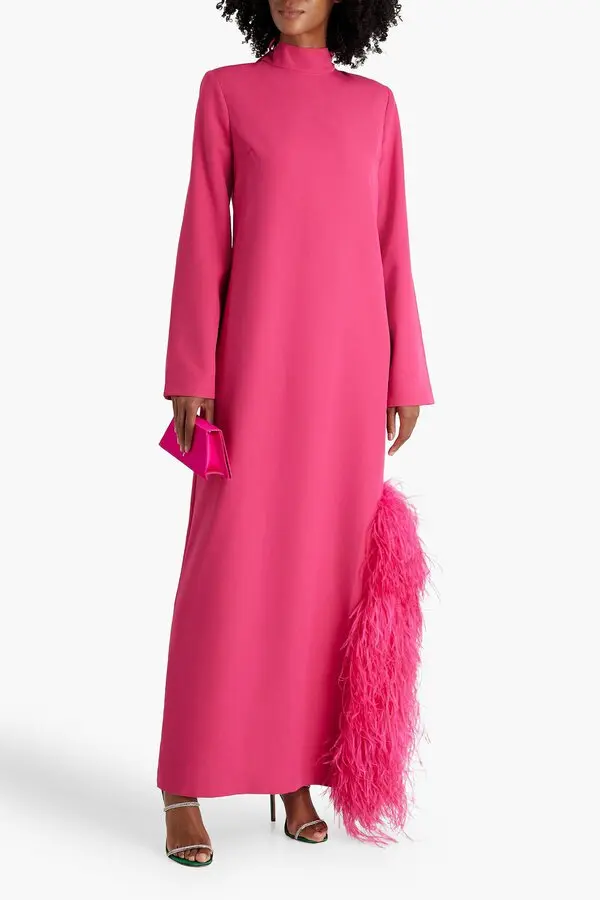 rachel gilbert pink feather dress Rent Rachel Gilbert Pink Dress US 4