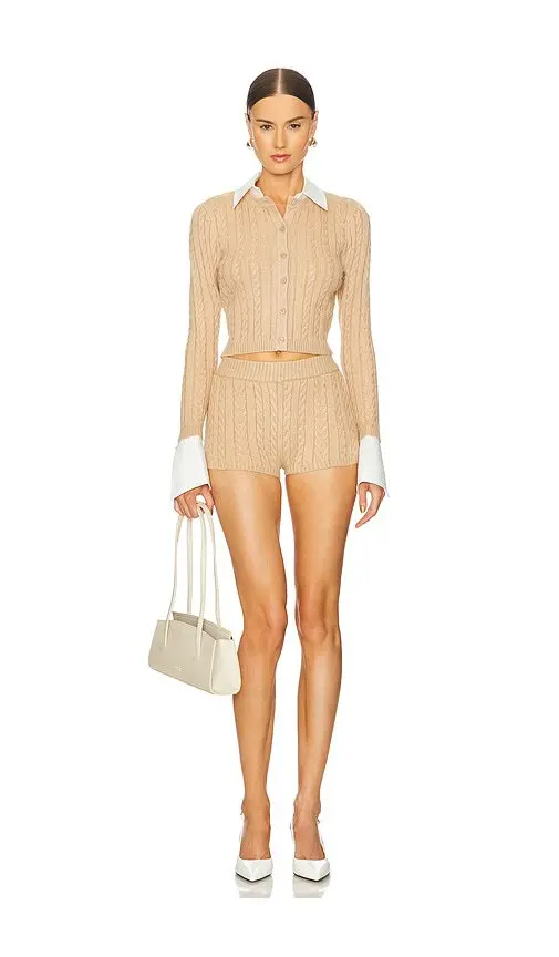 SEROYA Eloise Cable Knit Cardigan