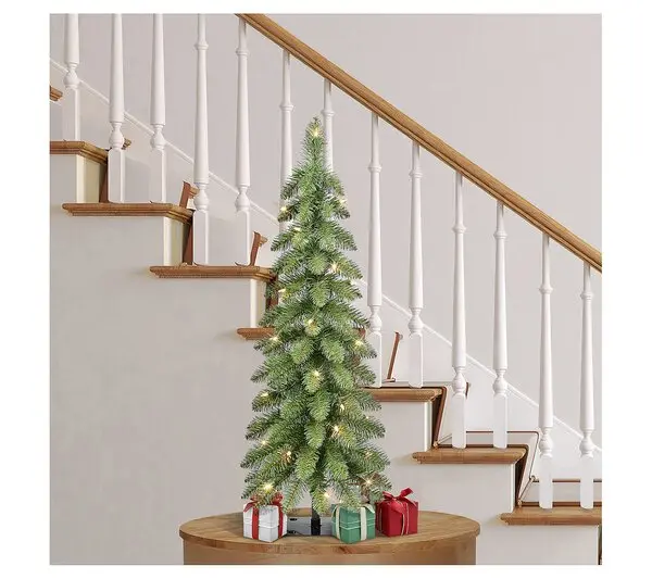 PULEO INTERNATIONAL 3ft Pre-lit Alpine Artifici Al Tree - One-color