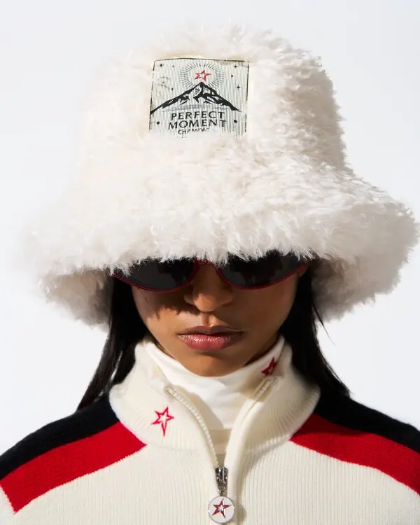 Perfect Moment Faux Shearling Bucket Hat