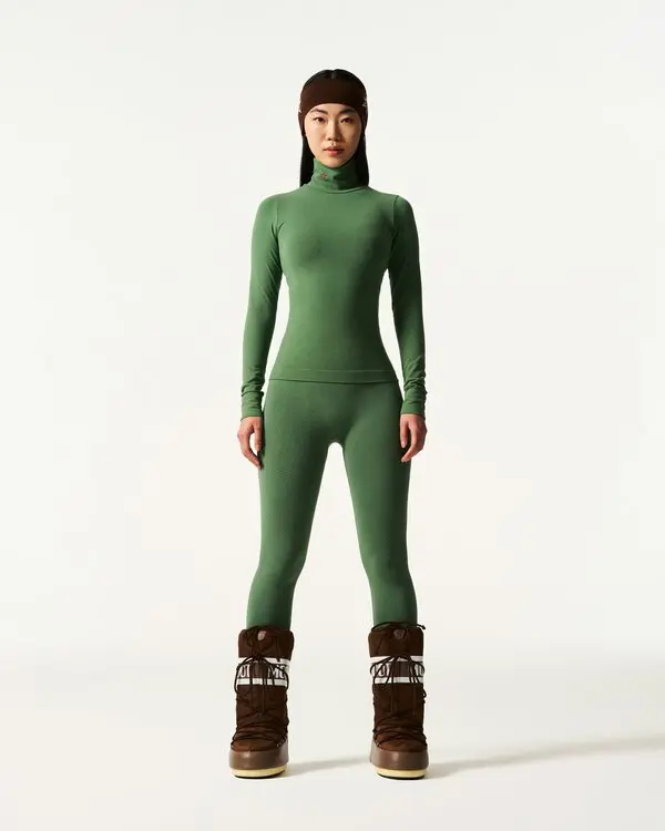 Perfect Moment Seamless Thermal Top - Dark-green