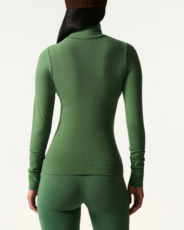 Perfect Moment Seamless Thermal Top - Dark-green