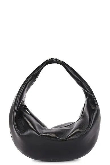 Khaite Olivia Patent Hobo Bag - Black