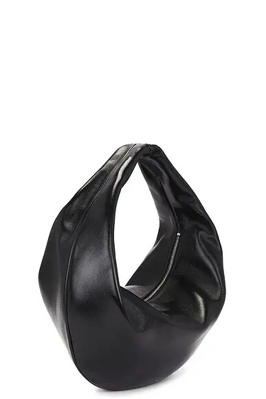Khaite Olivia Patent Hobo Bag - Black
