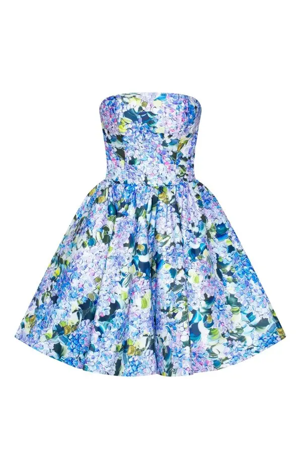 milla blue hydrangea dress Ravishing Hydrangea Tie-Strap Mini Dress  Clay and Cai