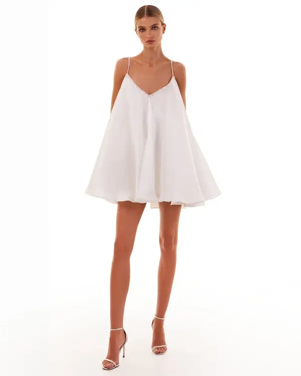 MILLA Babydoll Mini Dress With Gloves