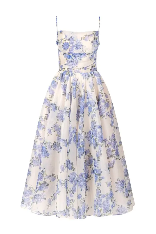 MILLA Spaghetti Strap Midi Dress - Hydrangea