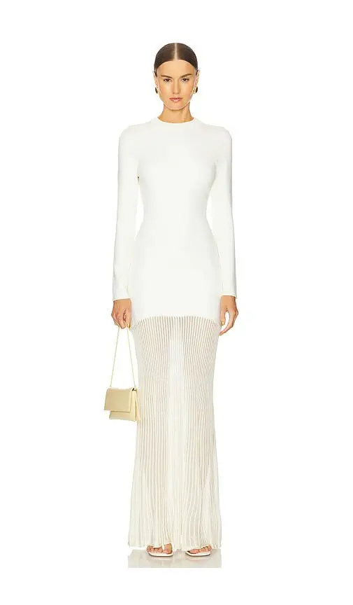 SEROYA Serenade Knit Maxi Dress - Cream