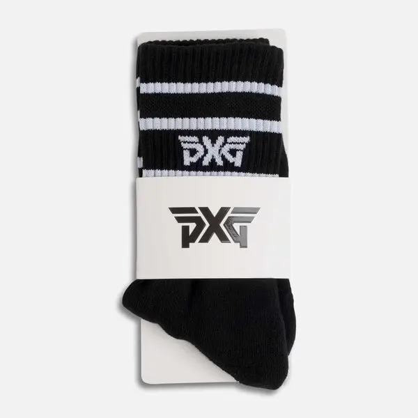 PXG Stripe Crew Socks - Black