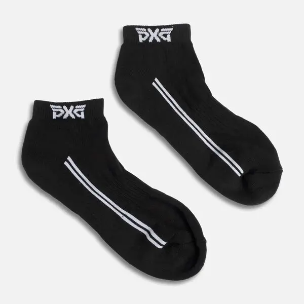 PXG Jacquard Logo Ankle Socks - White