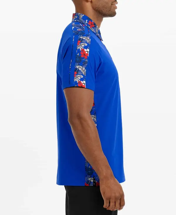 Pxg Athletic Fit Short Sleeve Aloha 24 Polo - Blue | Editorialist
