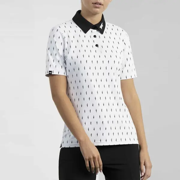 PXG Cactus Print Polo - Black