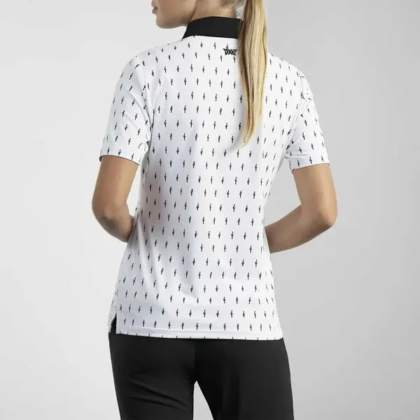 PXG Cactus Print Polo - Black