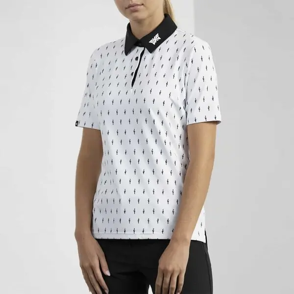 PXG Cactus Print Polo - Black