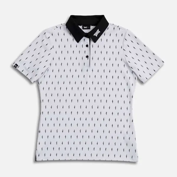 PXG Cactus Print Polo - Black