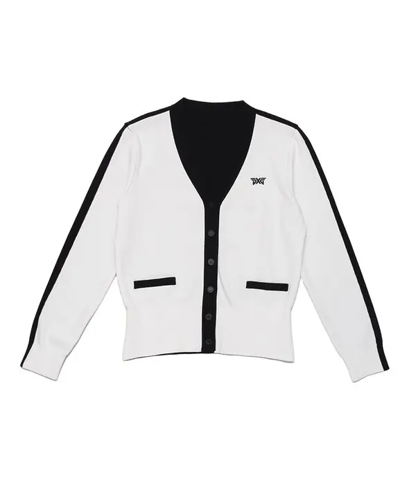 PXG Contrast V-neck Cardigan