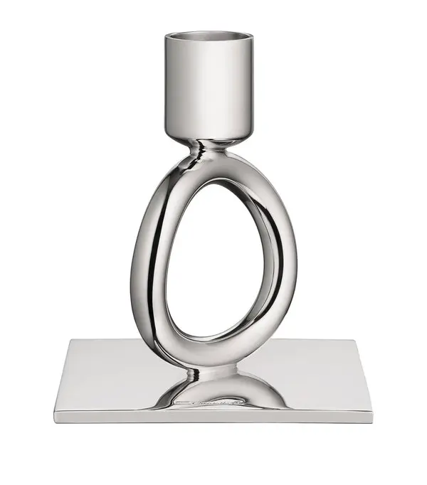 Christofle Plated Vertigo Ring Candlestick - Silver