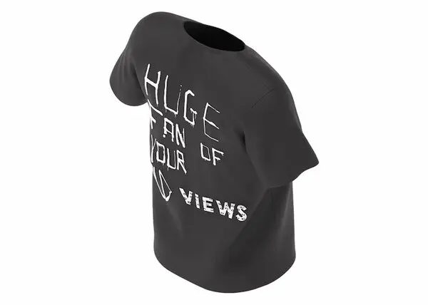 DRAKE Huge Fan Of Views Tee Shirt - Black