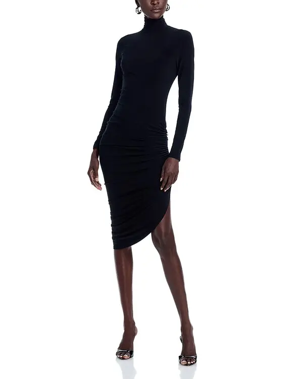 Norma Kamali Draped Asymmetric Dress - Black