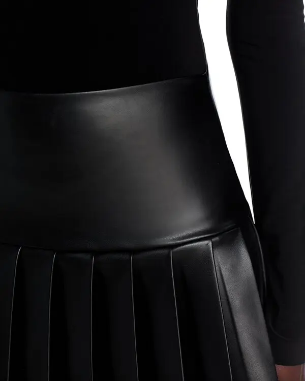 Norma Kamali Pickleball Pleated Skirt - Black