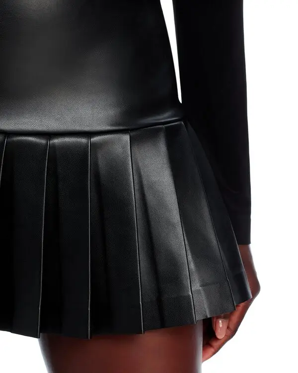 Norma Kamali Pickleball Pleated Skirt - Black