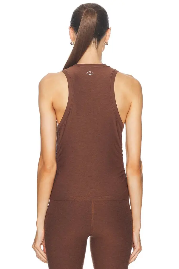 Beyond Yoga Featherweight Your Fit Shirred Tank Top In Black