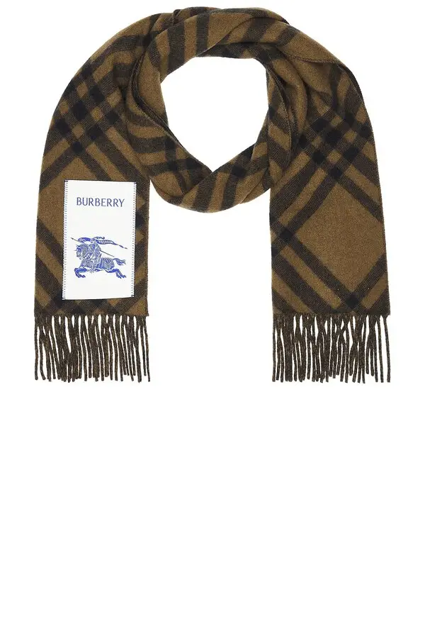 Burberry Bias Check Scarf In Brown