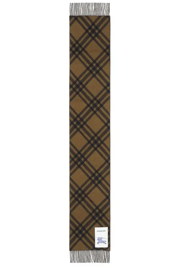 Burberry Bias Check Scarf In Brown