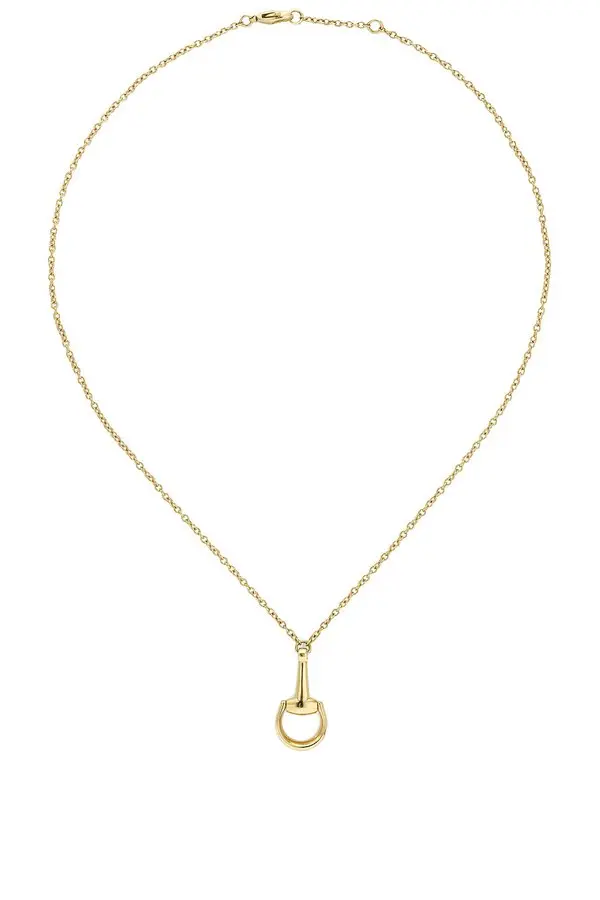 Gucci Horsebit Pendant Necklace - Yellow Gold