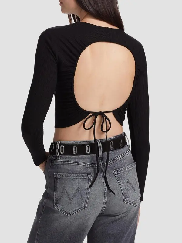 REFORMATION Casey Open-back Crop Top