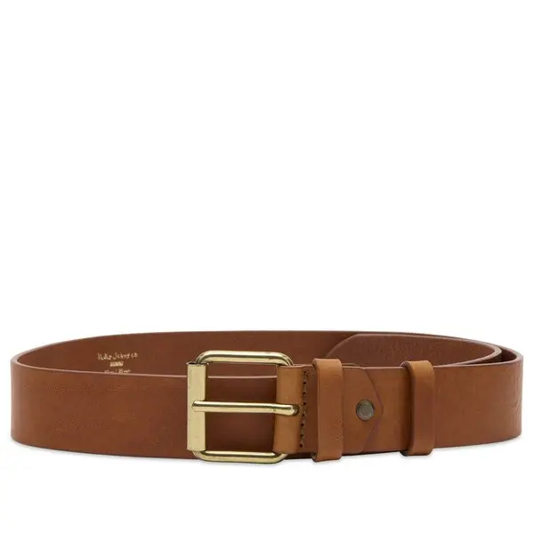Nudie Jeans Pedersson Leather Belt - Toffee Brown