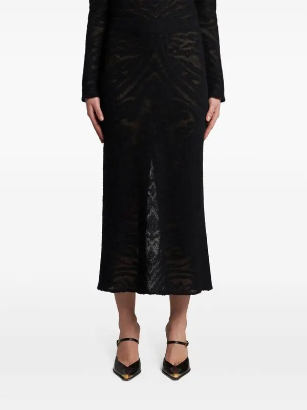 Etro Knitted Jacquard Midi Skirt