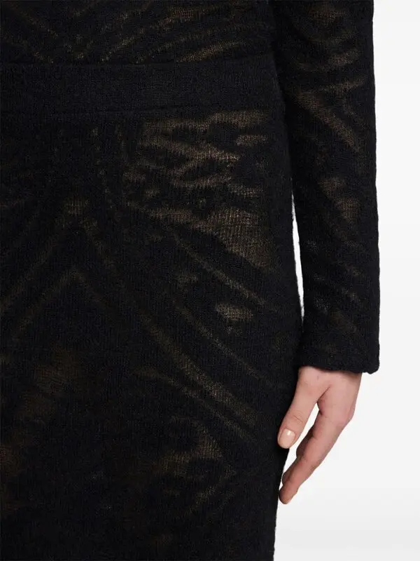Etro Knitted Jacquard Midi Skirt