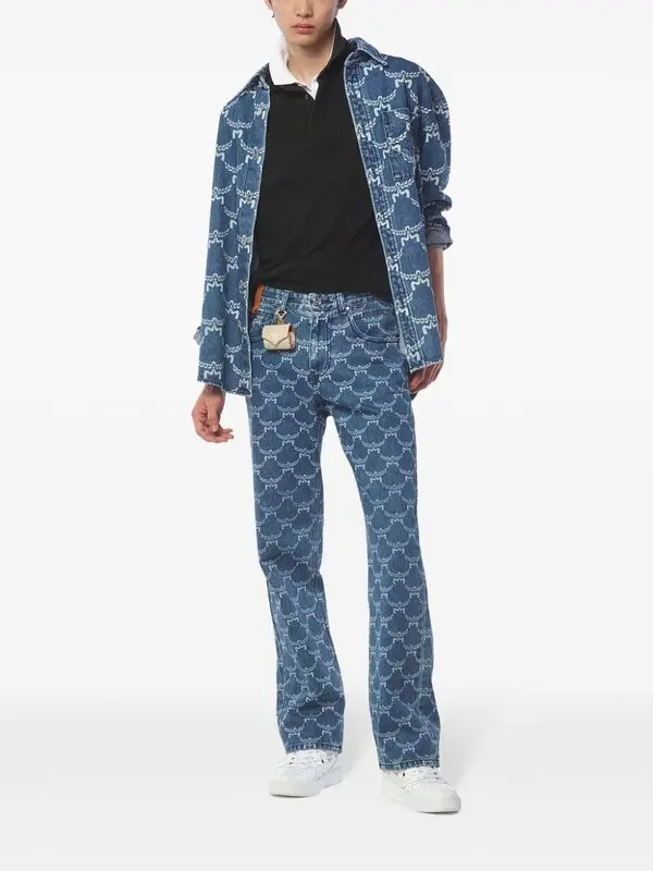Mcm Patterned Denim Shirt