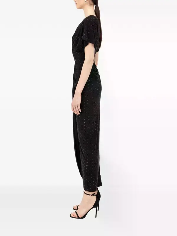 NISSA Crystal-embellished Maxi Dress - Black