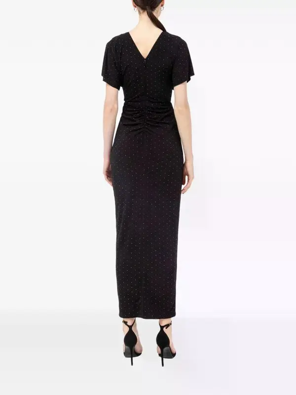 NISSA Crystal-embellished Maxi Dress - Black
