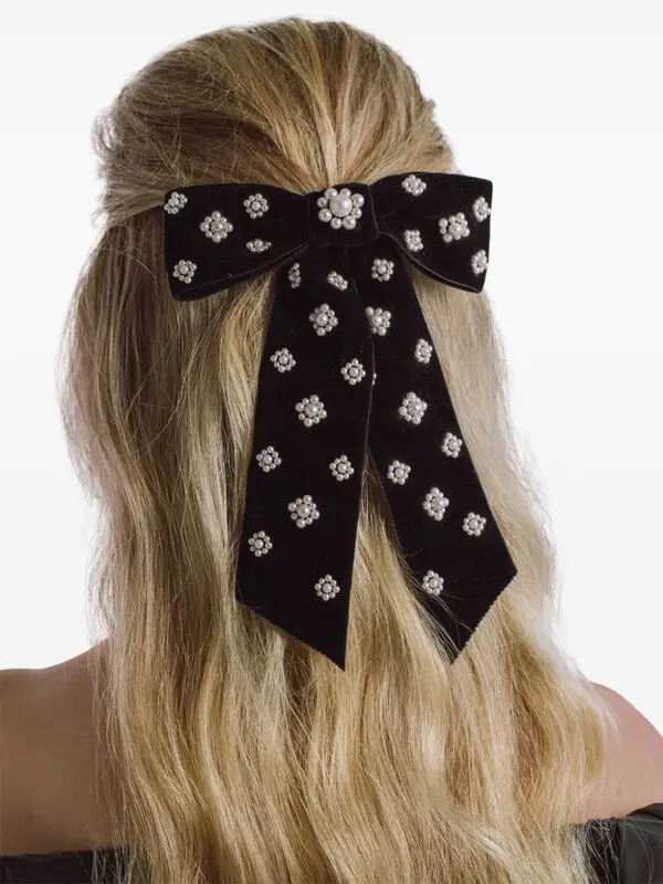 JENNIFER BEHR Margaret Bow Barrette - Neutrals