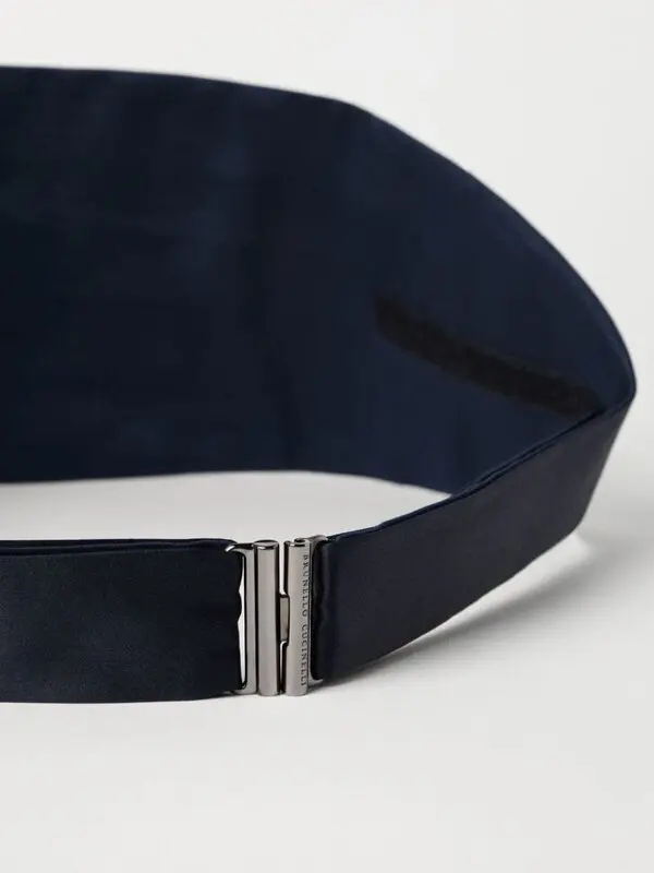 Brunello Cucinelli Satin Cummerbund - Blue