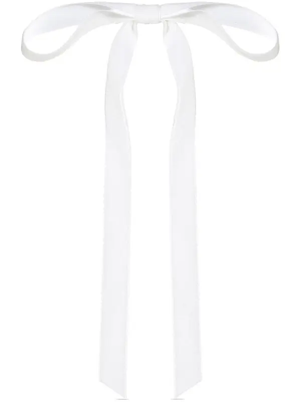 JENNIFER BEHR Aida Bow Barrette - White