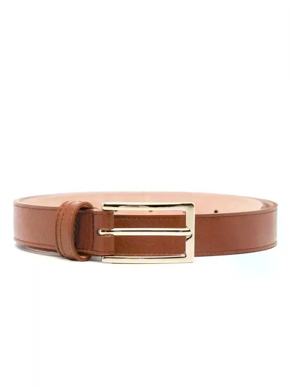 N.peal Leather Belt - Brown