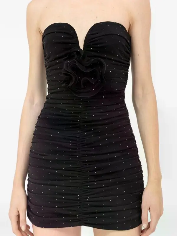 NISSA Floral-appliqué Mini Dress