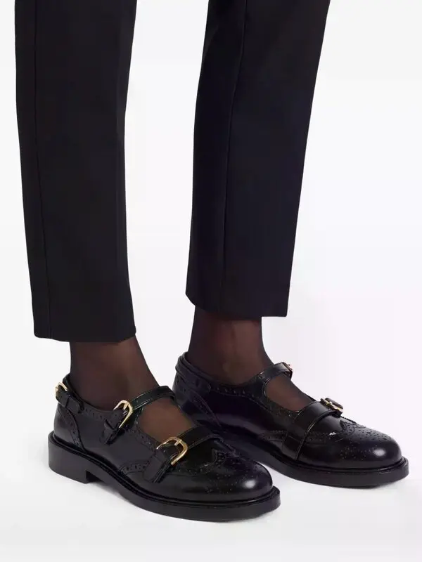 Sandro Multi-buckle Mary Jane Loafers - Black