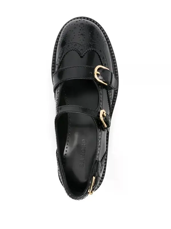 Sandro Multi-buckle Mary Jane Loafers - Black