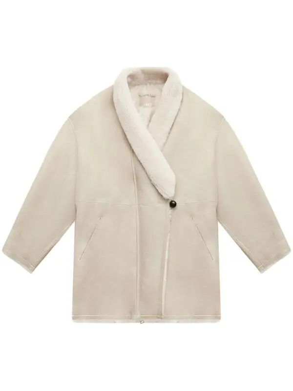 Isabel Marant Elanore Shearling Jacket - Neutrals