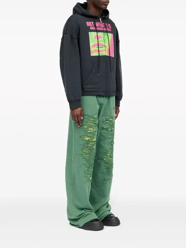 MAISON MARGIELA Graphic-print Cotton Hoodie